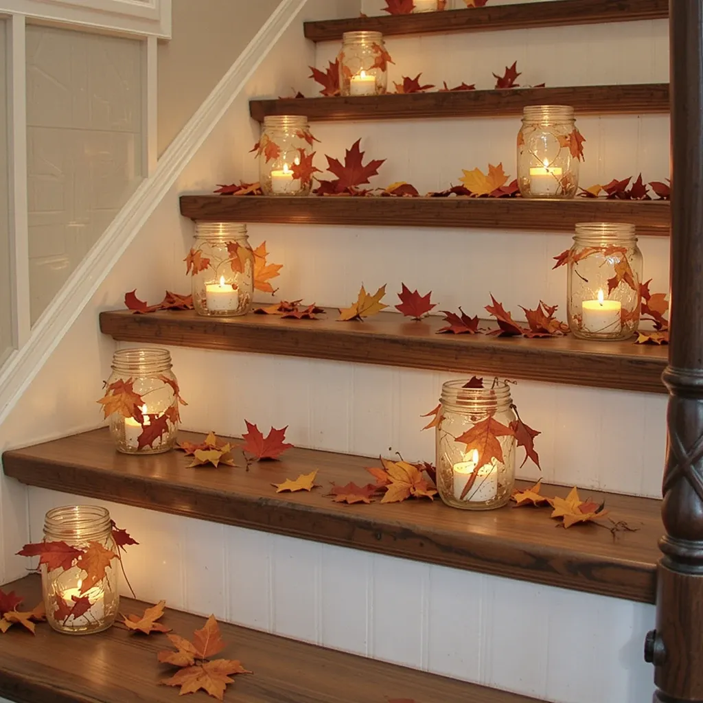 22 Cozy Fall Stairs Decoration Ideas for Indoors and Outdoors